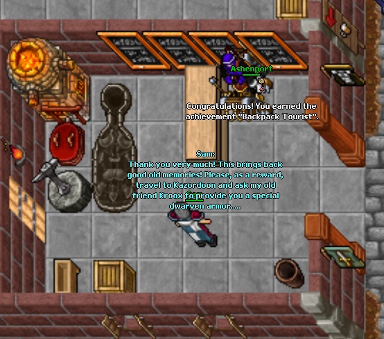 Arquivo:Sam's old backpack quest achievement.jpg - Tibia Wiki - A ...