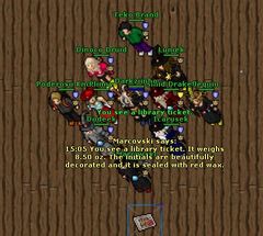 Library Ticket - Tibia Wiki - A Enciclopédia do Tibia