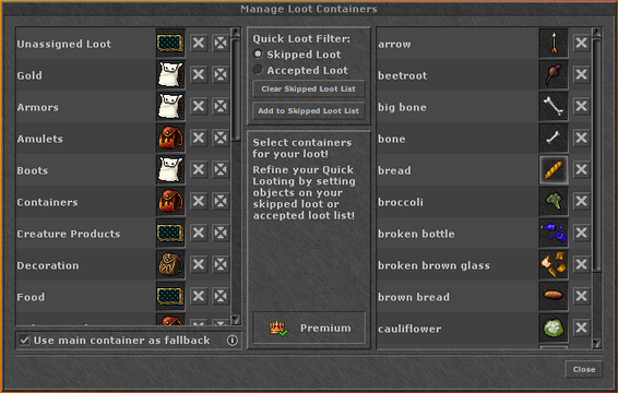 Quick Looting - Tibia Wiki - A Enciclopédia do Tibia